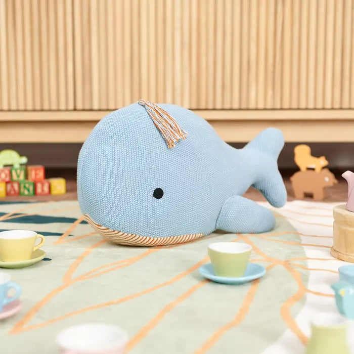 Organic Cotton Stuffed Animal - Wade the Whale – Jen's Organic Baby
